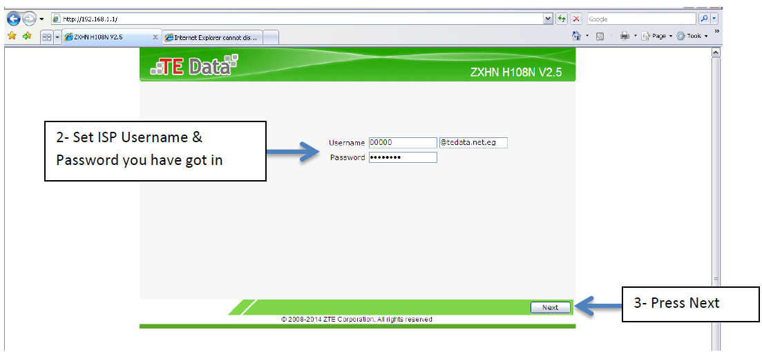 شرح اعدادات راوتر ZTE ZXHN H108N لشركة WE و TEDATA - تذكرة نت