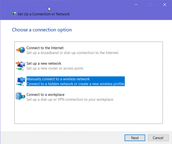 How to add network manual in windows 10 - تذكرة نت