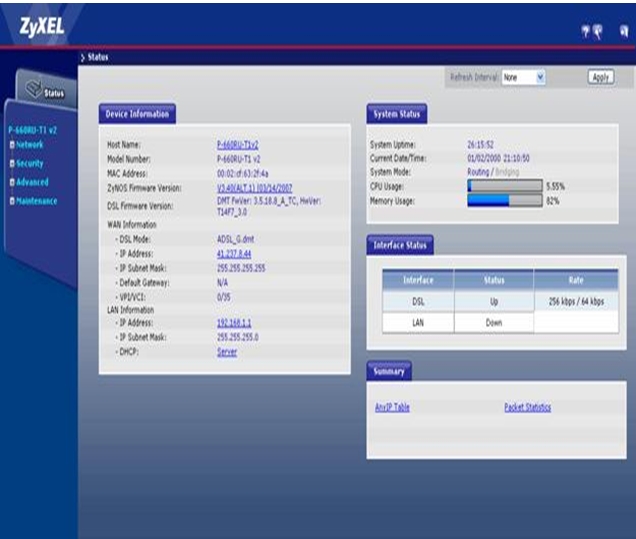 Zyxel Router Configuration - تذكرة نت