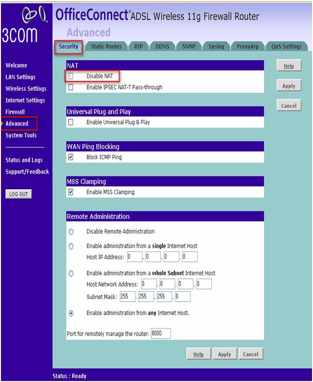3Com Router Configuration