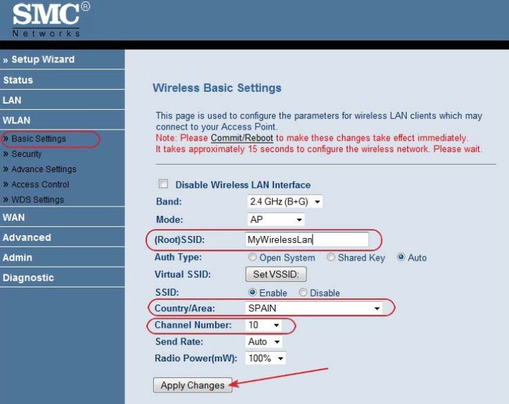 SMC Router Configuration - تذكرة نت