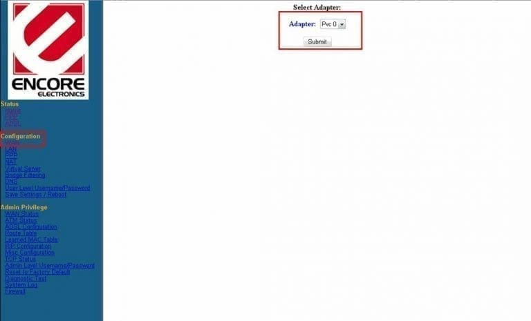 Encore Router Configuration