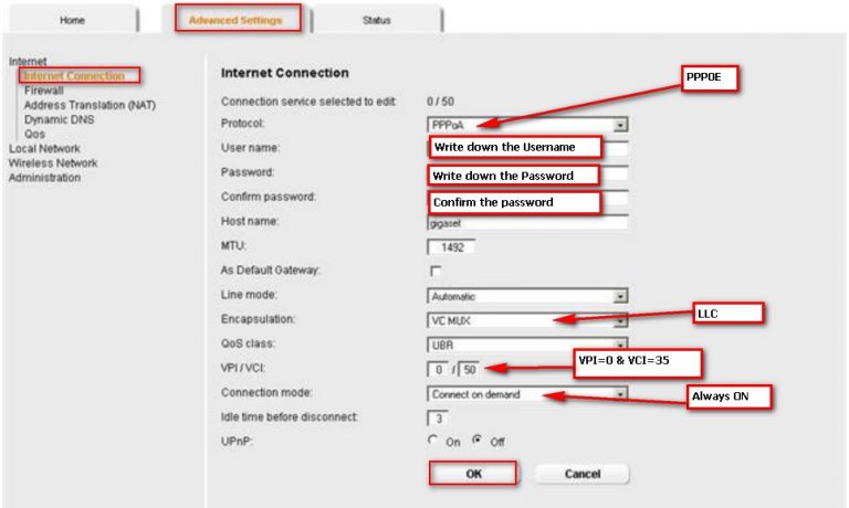 شرح ضبط اعدادات راوتر we اصدار ZTE ZXHN H188A - تذكرة نت