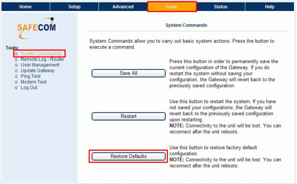 SafeCom Router Configuration - تذكرة نت