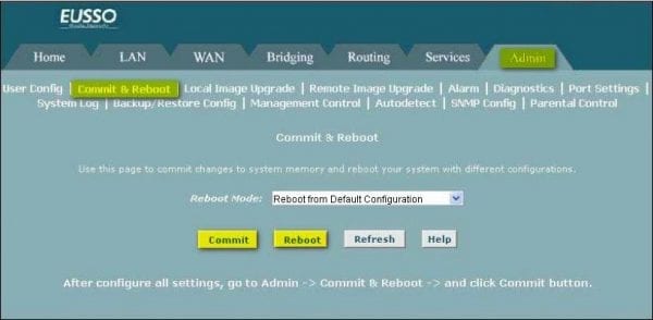 Eusso Router Configuration