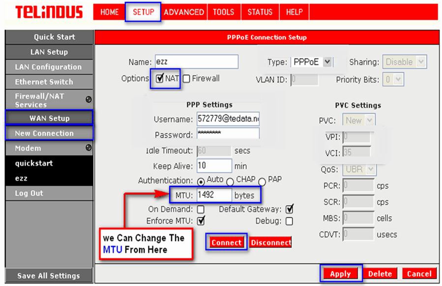 Telindus 路由器配置 - 票務網