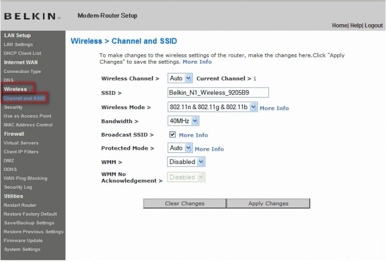 Belkin Router Configuration