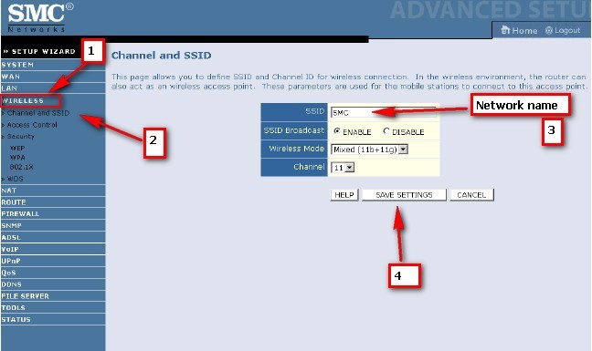 SMC Router Configuration - تذكرة نت