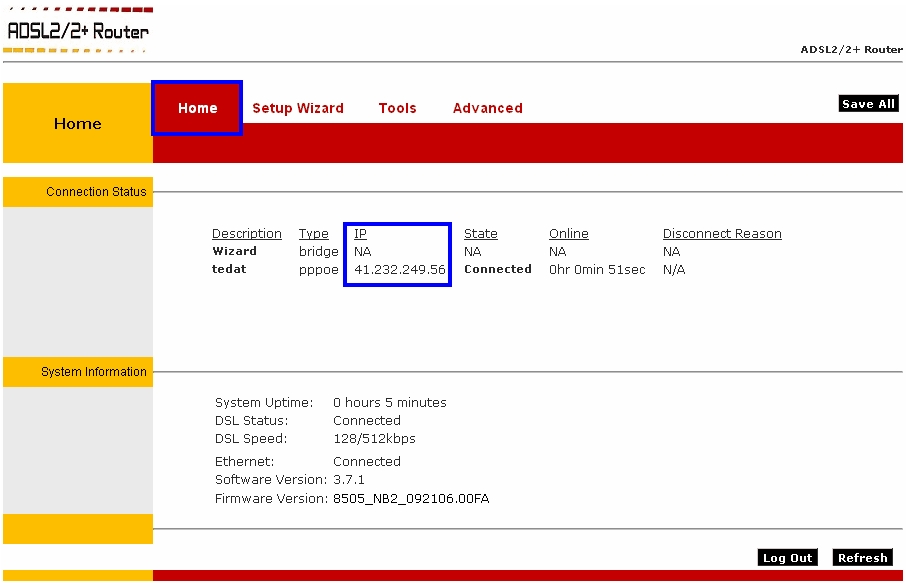 C-Net Router Configuration (interface 1)