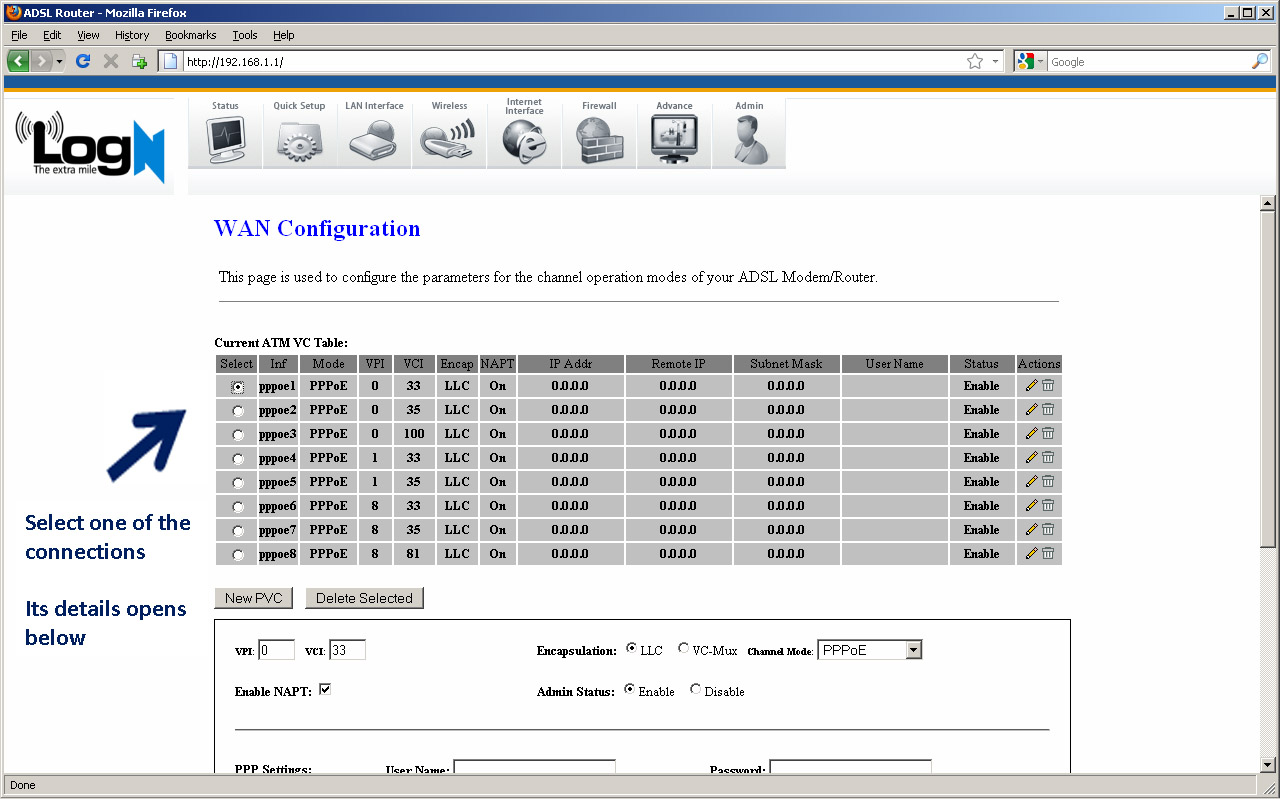 LogN Router Configuration - تذكرة نت