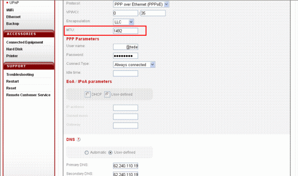 Vodafone Router Configuration - تذكرة نت