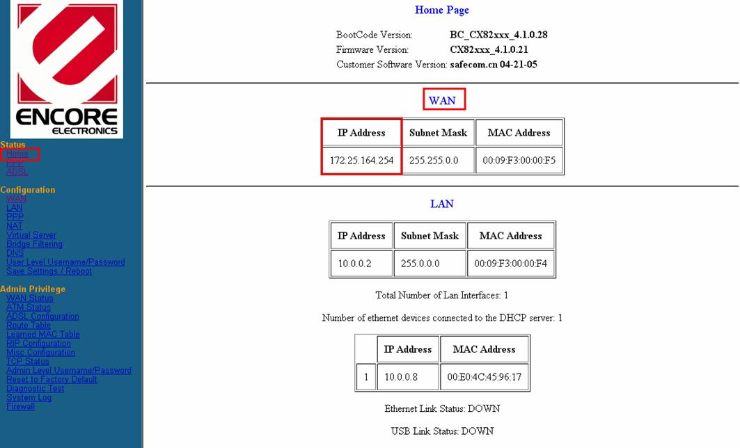 Encore Router Configuration