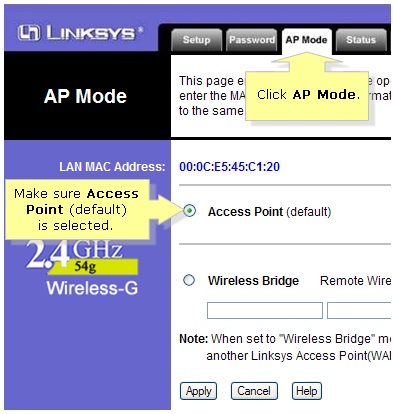 Linksys Access Point - تذكرة نت