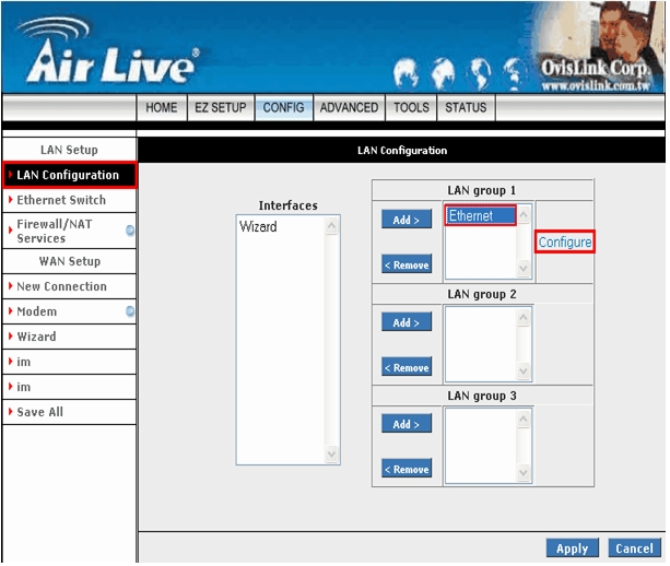 Air Live Router Configuration