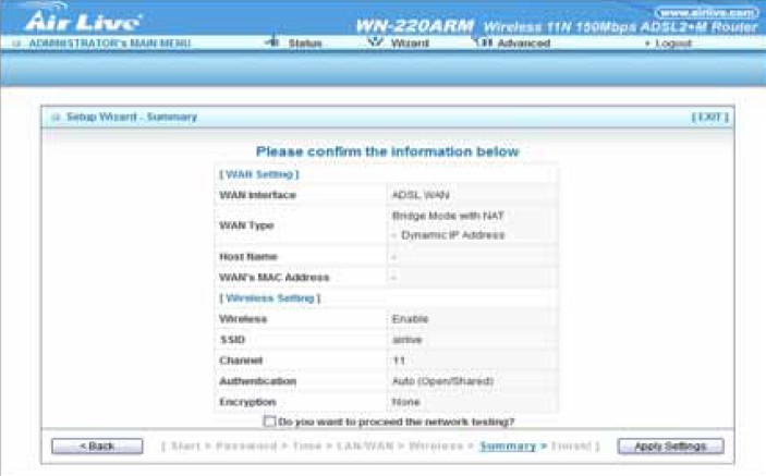 Air Live Router Configuration