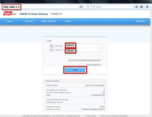 شرح ضبط اعدادات راوتر we اصدار huawei dn8245v-56 - تذكرة نت