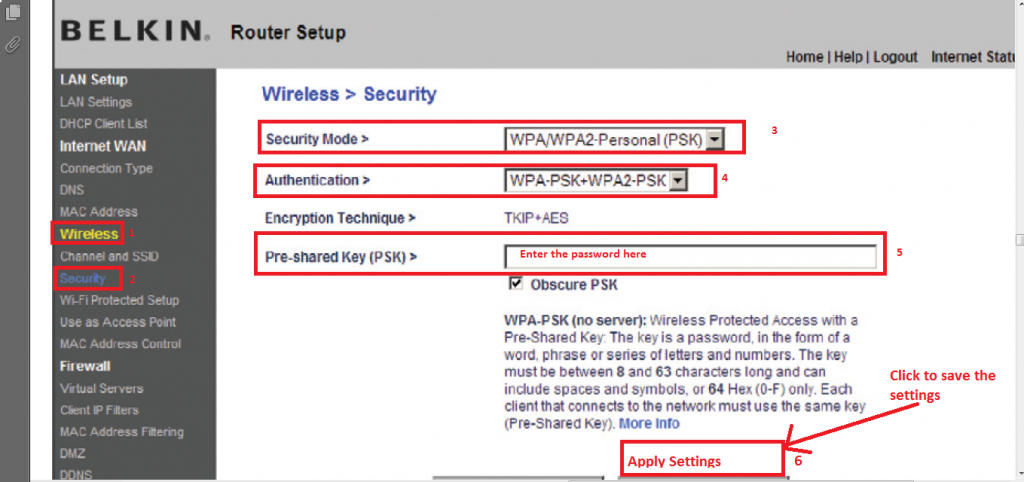Belkin Router Configuration