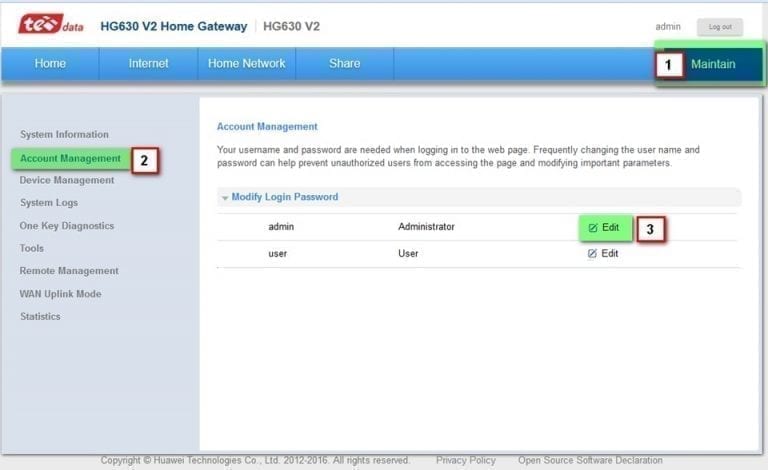 ضبط اعدادات راوتر HG630 V2 الدليل الكامل عن الراوتر - تذكرة نت