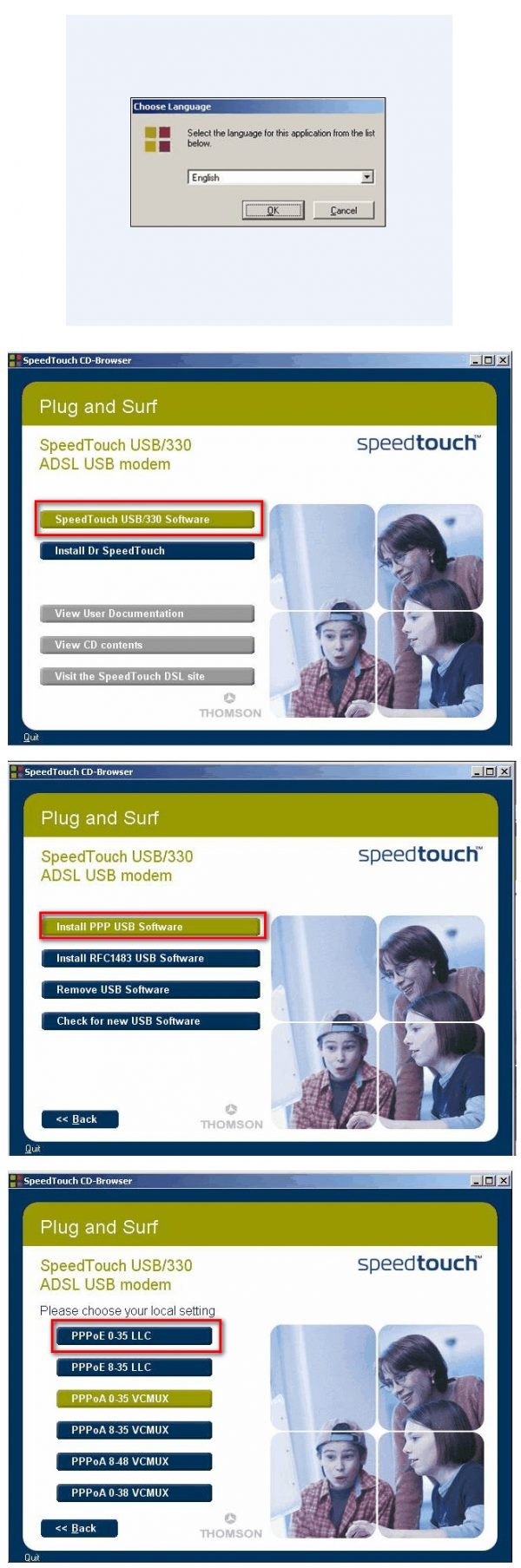 Speedtouch 330 Setup - تذكرة نت