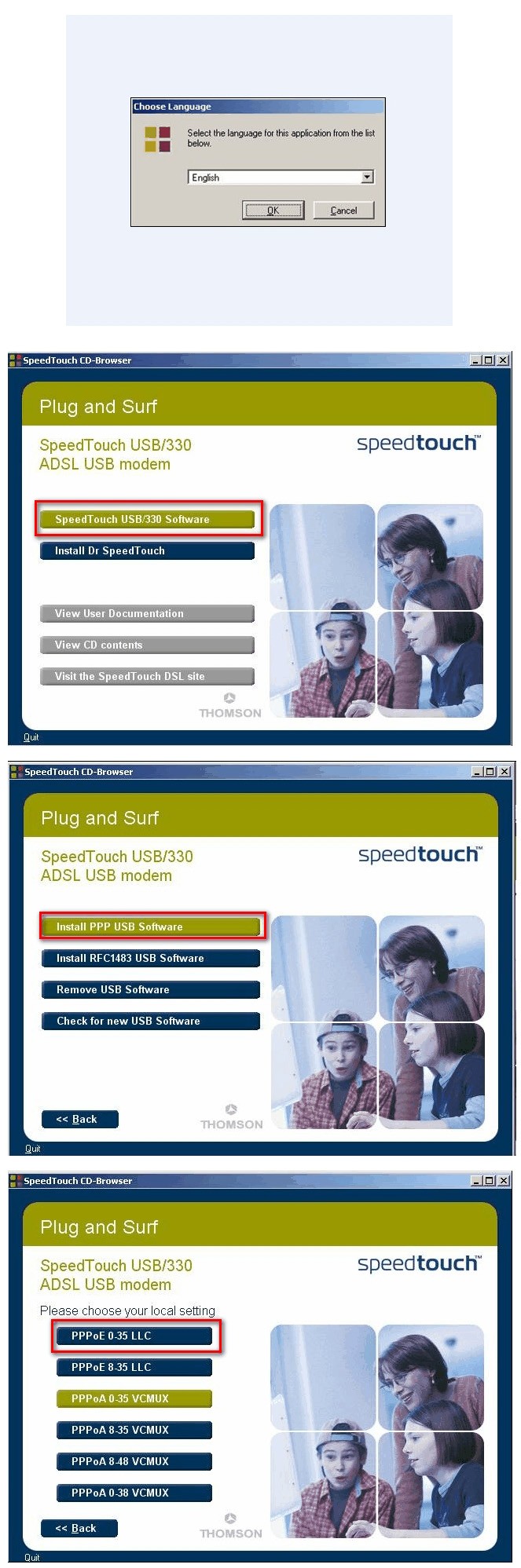 Speedtouch 330 Setup - تذكرة نت