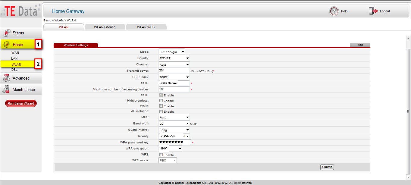 WE [Huawei - HG532N - HG531 V1] Configuration - تذكرة نت
