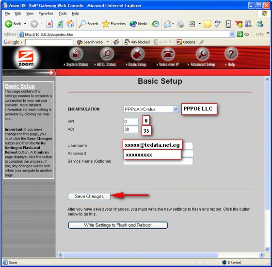Zoom X5v ADSL modem router - Ticket Net