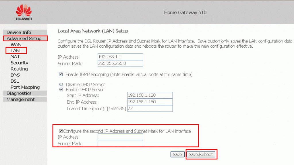 Huawei Router Configuration - تذكرة نت