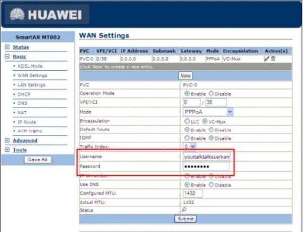 Huawei Router Configuration - تذكرة نت
