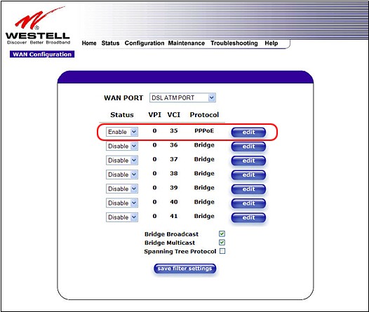Westell Routers Configuration - تذكرة نت