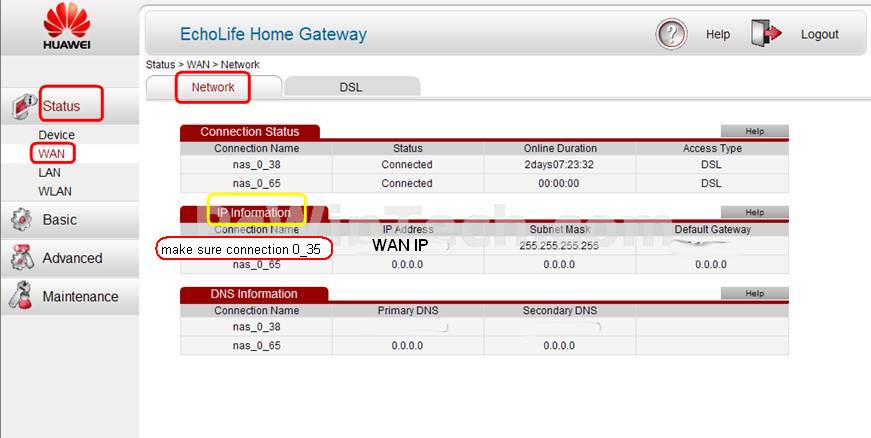 Huawei Router Configuration Interface 6 - تذكرة نت