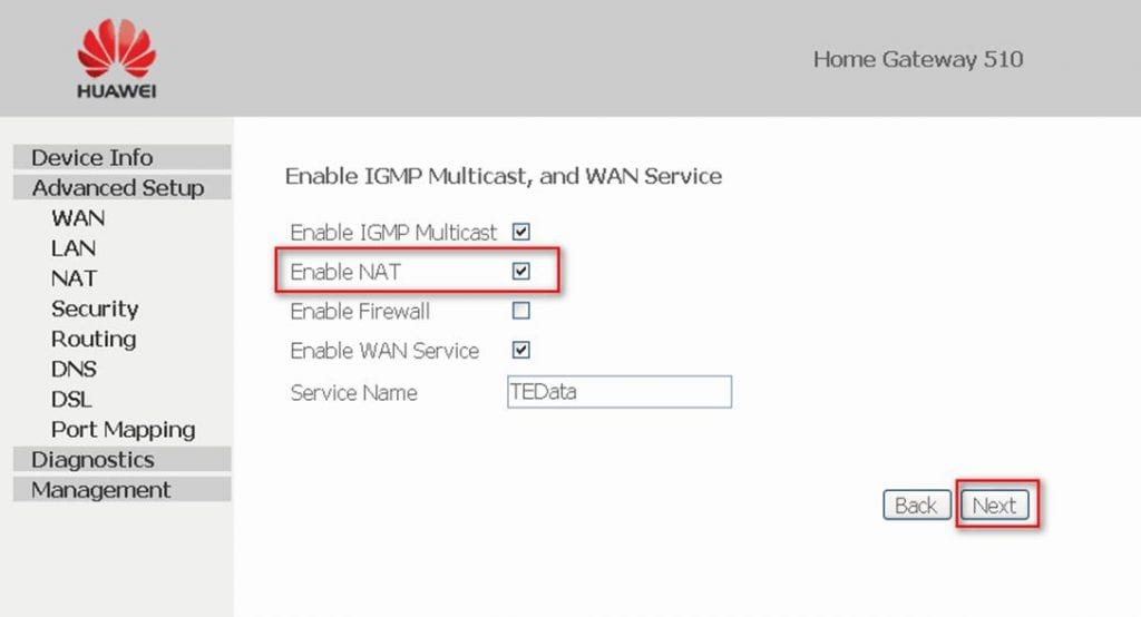 Huawei Router Configuration - تذكرة نت