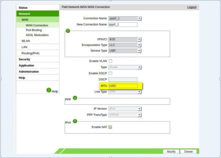 Add MTU into Router Page ZTE and Huawei (WE)