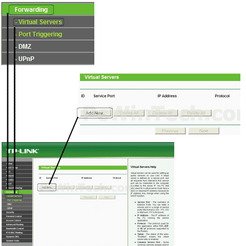 Default TP-Link Green (Opening ports solutions to help users to open ...