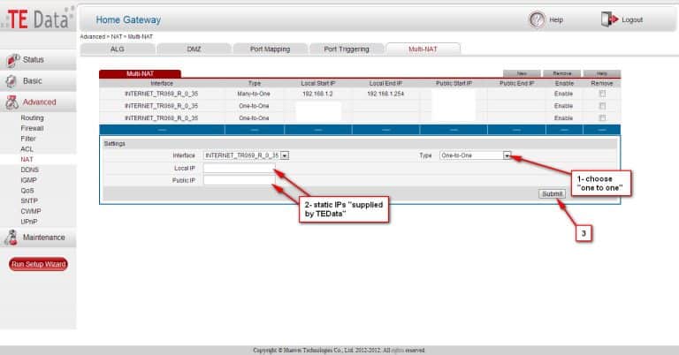 شرح ضبط اعدادات راوتر we اصدار DG8045 كاملا بالصور- تذكرة نت