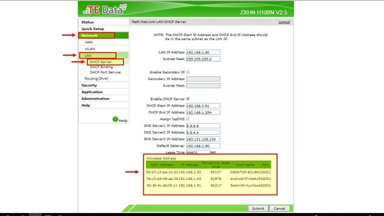 شرح ضبط اعدادات راوتر we اصدار DG8045 كاملا بالصور- تذكرة نت