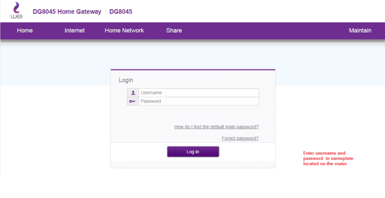 شرح ضبط اعدادات راوتر we اصدار DG8045 كاملا بالصور- تذكرة نت