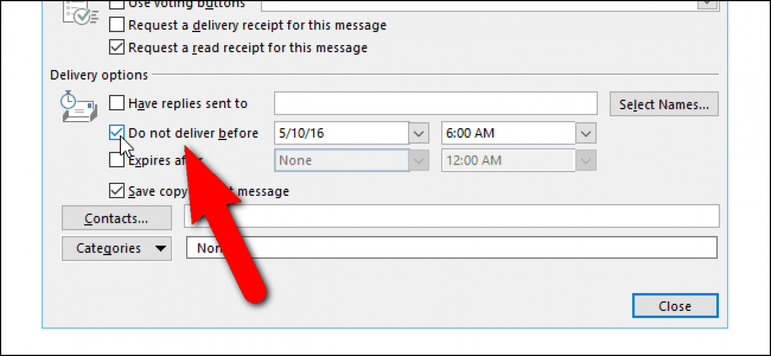 كيفية جدولة أو تأخير إرسال رسائل البريد الإلكتروني في Outlook - تذكرة نت
