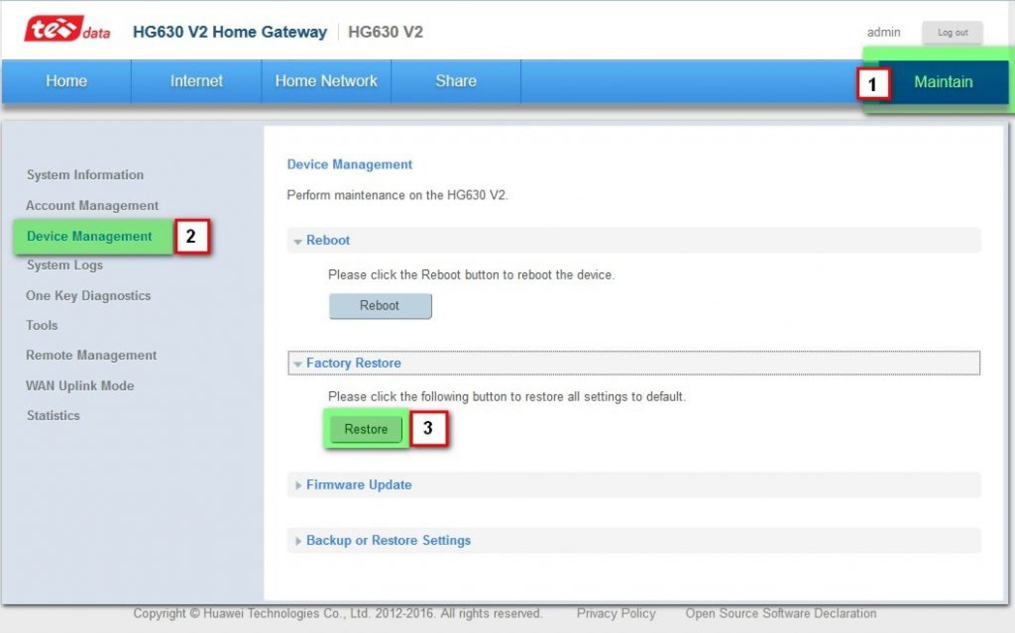 ضبط اعدادات راوتر HG630 V2 الدليل الكامل عن الراوتر - تذكرة نت